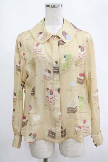 Jane Marple / Patisserie francaiseシャツ M キャラメル H-25-02-23-066-JM-BL-KB-ZH - closet child オンラインショップ
