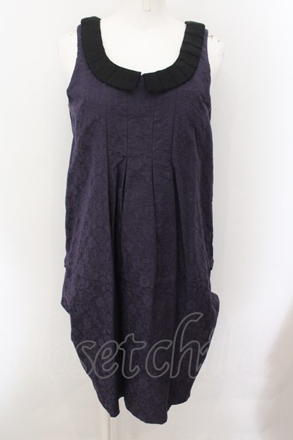 axes femme / ジャガードコクーンドレス M パープル O-24-11-17-046-AX-OP-OW-OS - closet ...