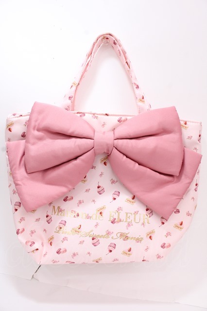 Maison de FLEUR / Pink Sweets Maniaリボントートバッグ F ピンク Y-24-11-21-033-LO-BG-SZ-ZY - closet child ...