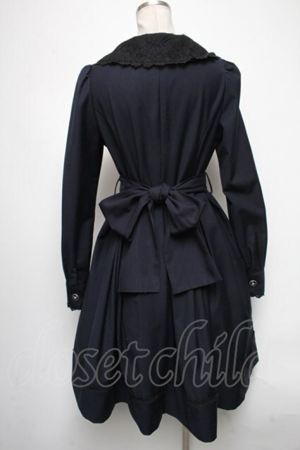 Sheglit / Margueriteタックワンピース 紺 S-25-04-15-063-EL-OP Sheglit / Margueriteタックワンピース 紺 S-25-04-15-063-EL-OP